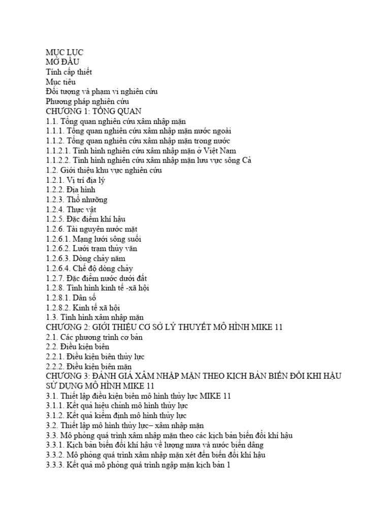 Mucluc Luanvan | PDF