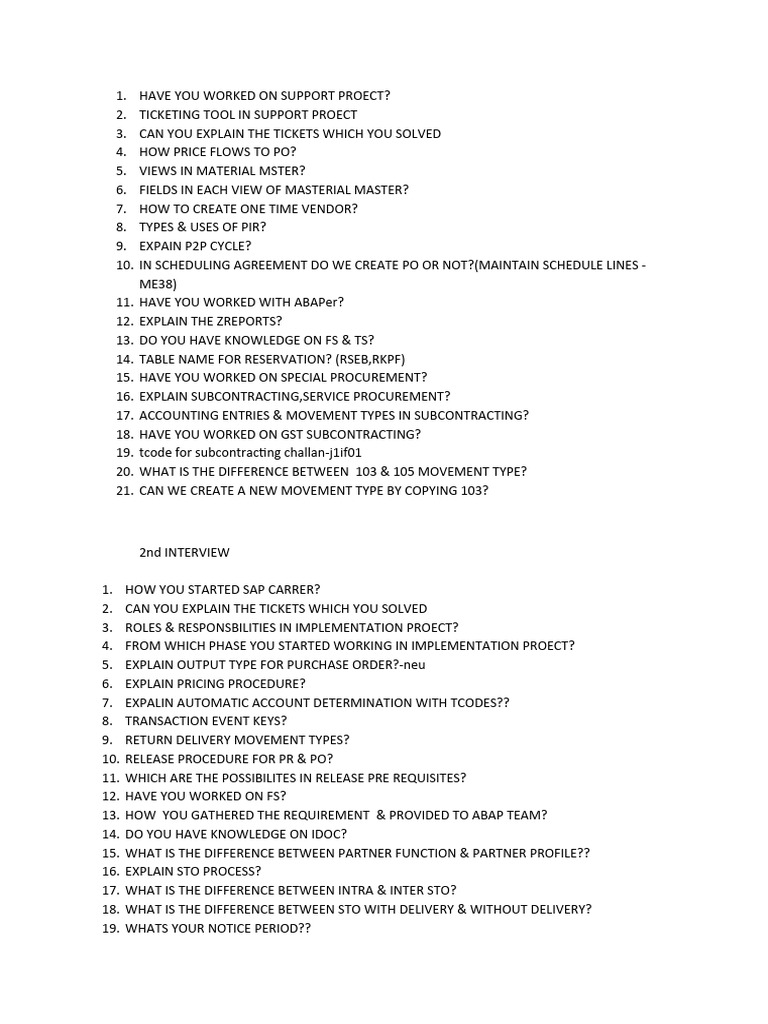 Interview Questions | Download Free PDF | Computer Science | Systems ... Interview Questions | Download Free PDF | Computer Science | Systems ...