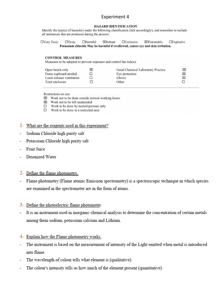 Instrumental Analysis Summary of EXP4 | PDF | Emission Spectrum | Spectrophotometry