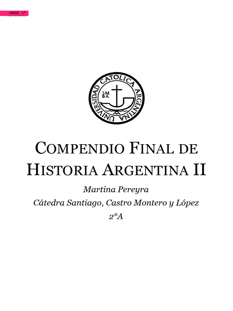 Compendio Final de Historia Argentina II | PDF | Gobierno