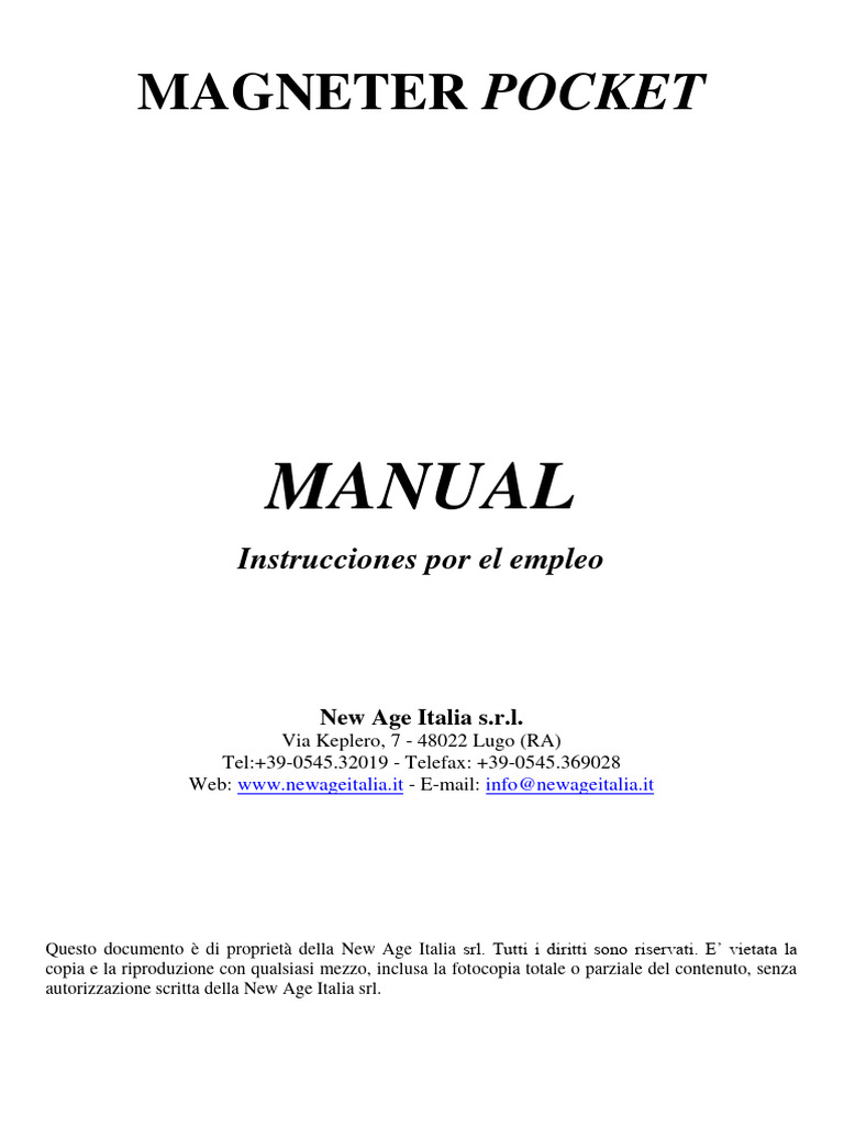 Manual Pocket Magneter | PDF | Terapia física | Medicina CLINICA