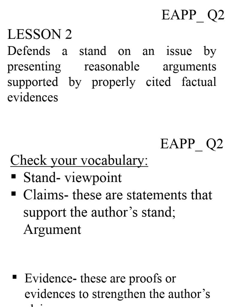 Eapp Q2 L2 Logical Fallacies | PDF | Argument | Fallacy