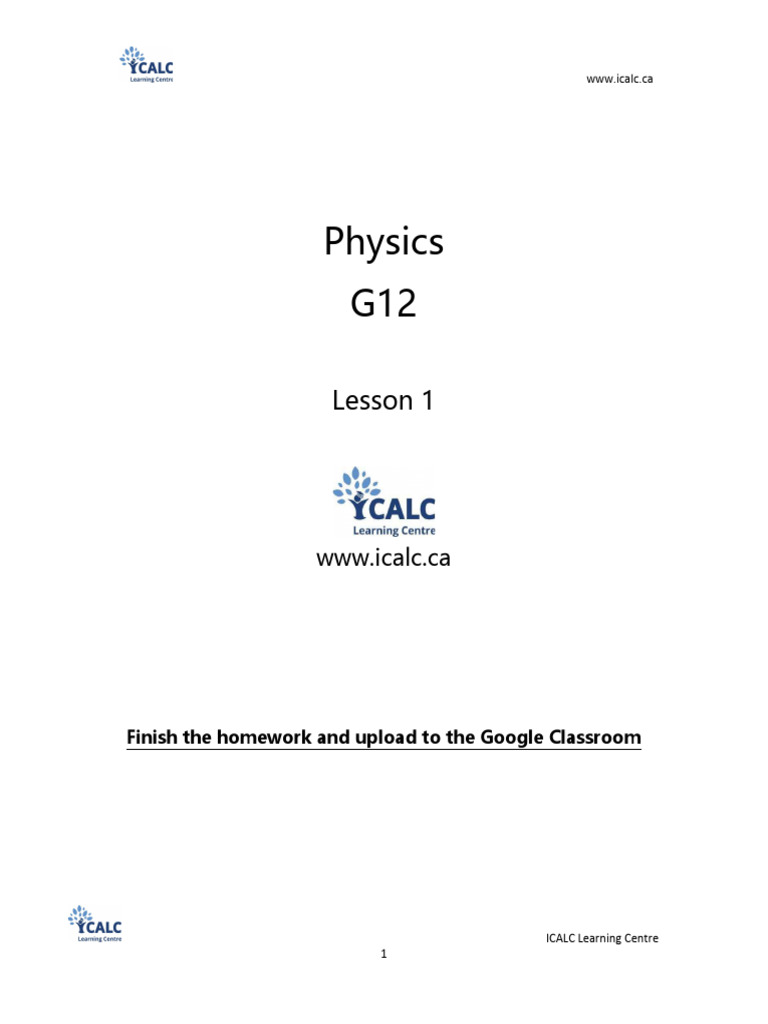 G12 Physics: Kinematics Lessons | PDF | Velocity | Euclidean Vector