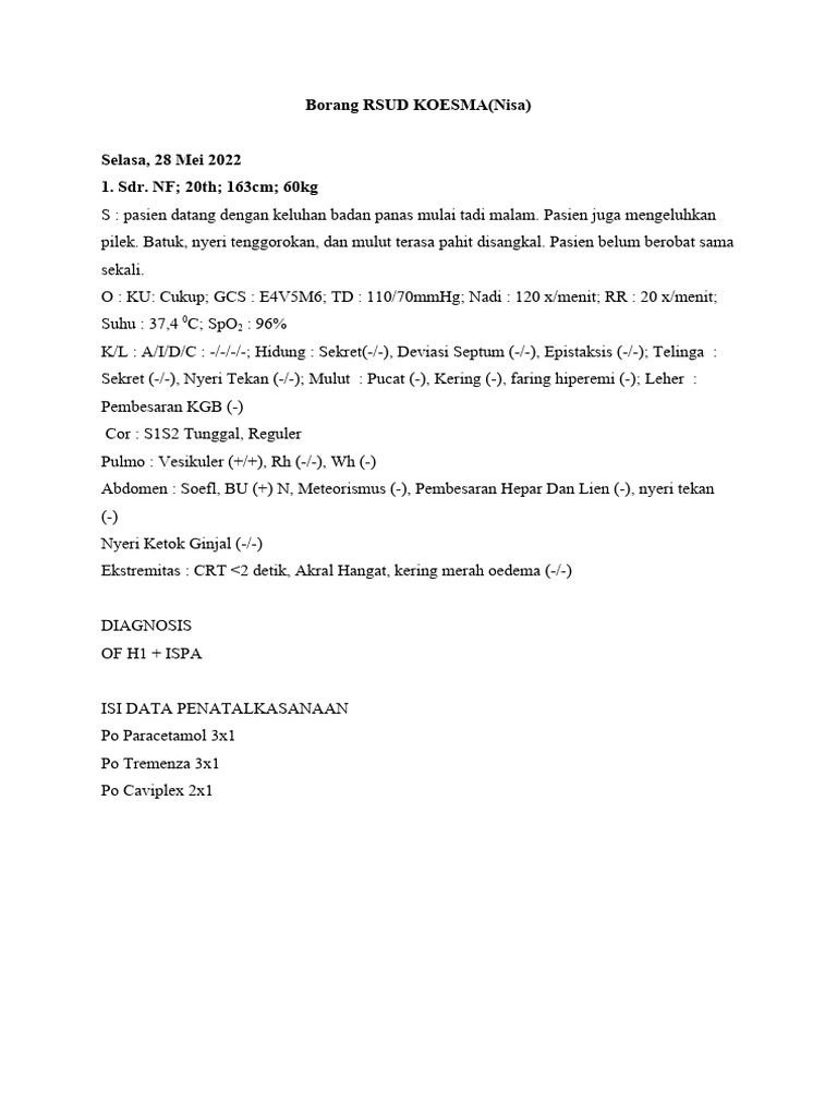 Borang RS Muhammadiyah Jombang New | PDF