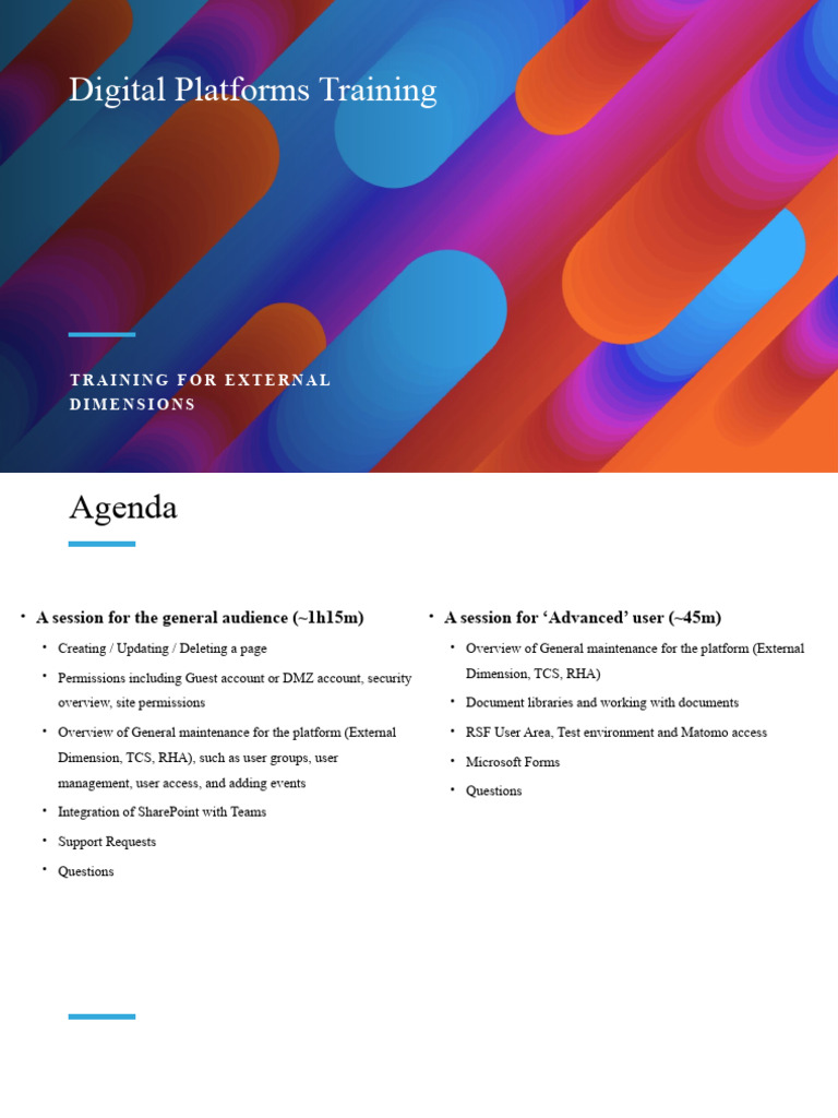 Digital Platforms Training | PDF | Share Point | Software Engineering