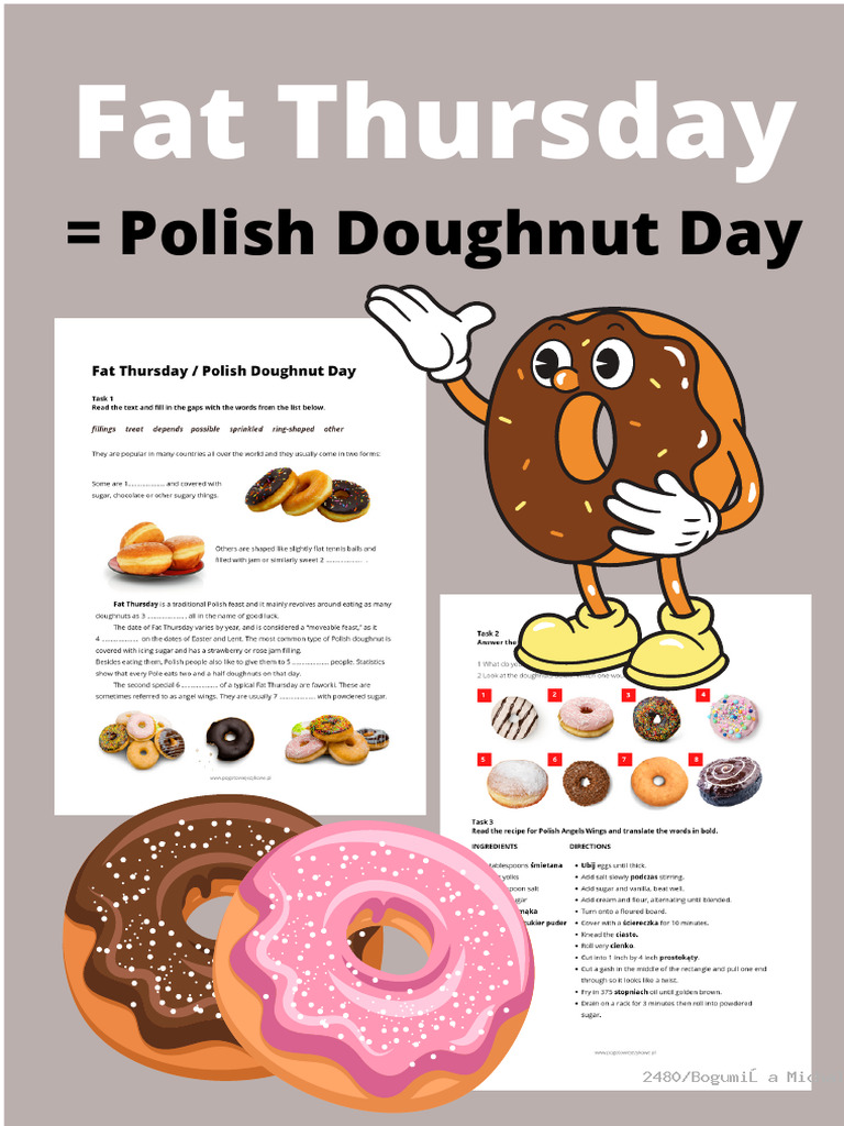 Fat Thursday Tusty Czwartek 1707056551 | PDF | Doughnut | Cooking