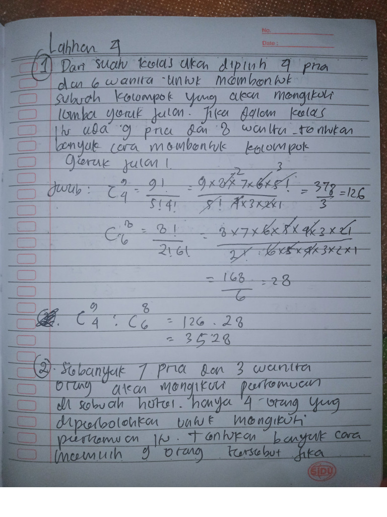 Latihan 4 Rizki Rahmatin XII MIPA 5 MTK U-1 | PDF