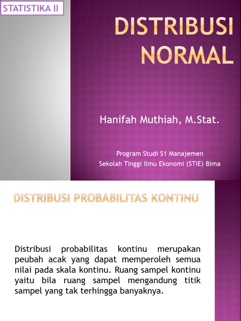 3. Distribusi Normal | PDF