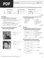 Test Diagnostyczny Z Języka Angielskiego - 4 Klasa | PDF