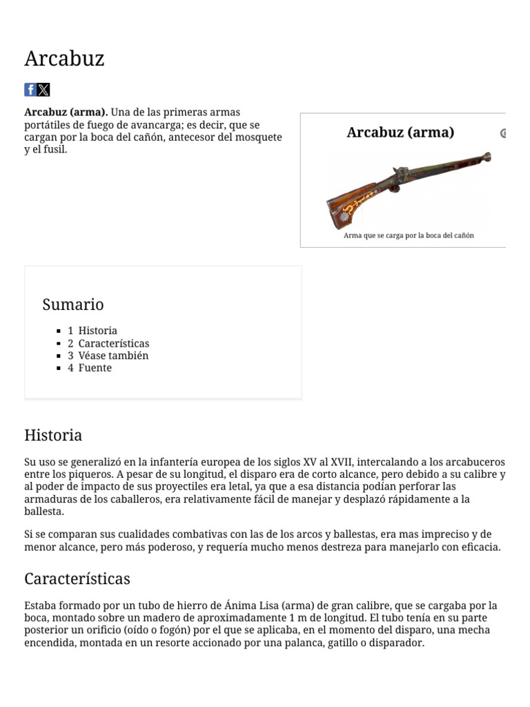 Arcabuz - EcuRe | PDF | Equipo | Armas de fuego