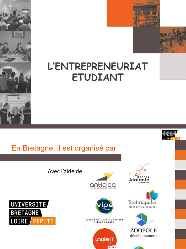 Presentation Dispositifs Entrepreneuriat | PDF | Entrepreneuriat | Business