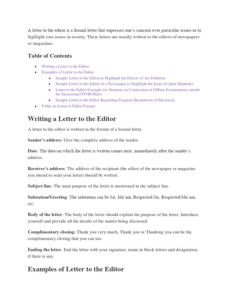 Writing Effective Letters to the Editor | PDF | Cheque | Automated ...