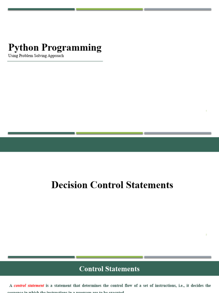 10... Python Control | PDF | Control Flow | Computer Engineering 10... Python Control | PDF | Control Flow | Computer Engineering