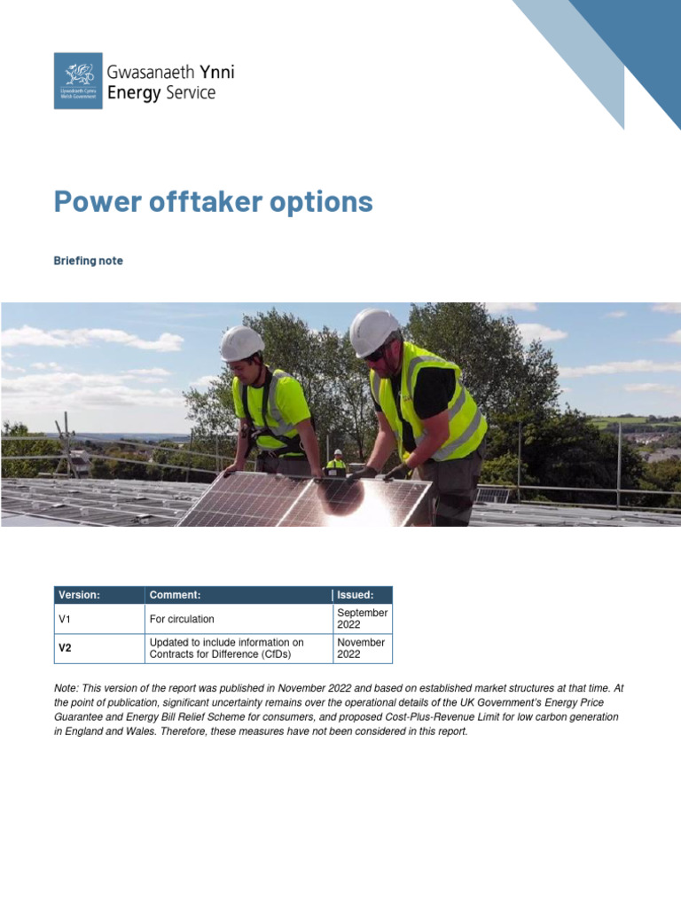 Power Purchase Agreements Guidance | PDF | Contract For Difference ...