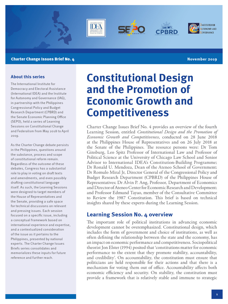 Constitutional Design and The Promotion of Economic Growth and ...