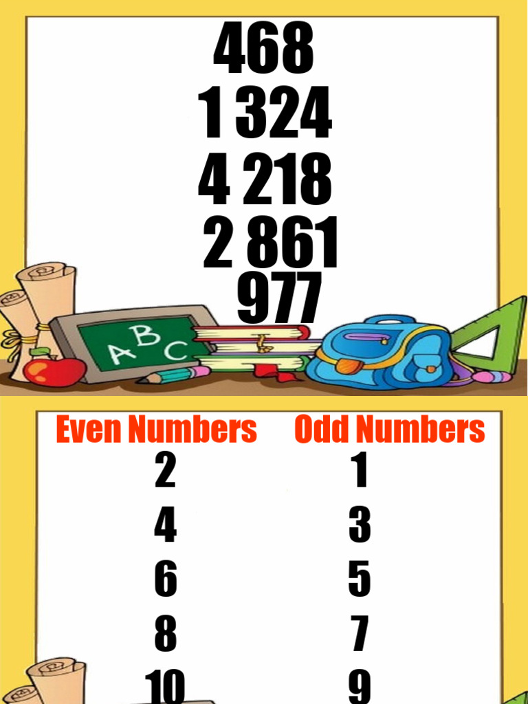 Add and Even Numbers Grade 3 Powerpoint | PDF