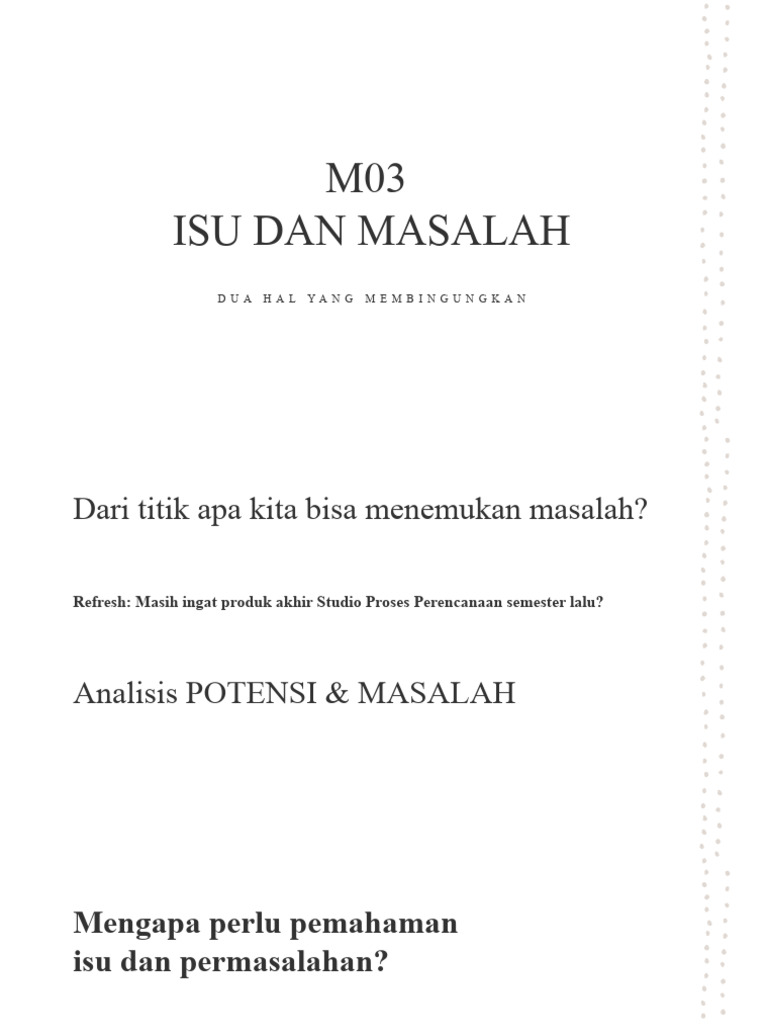 M03-Isu Dan Masalah | PDF