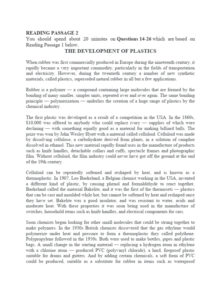 Development of Plastics Explained | PDF | Plastic | Organic Compounds