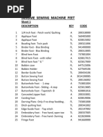 Bernina Presser Feet Reference Guide | PDF | Clothing | Textile Arts