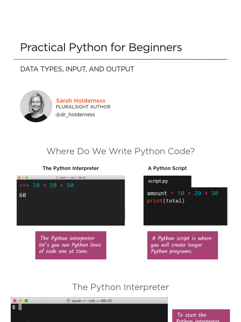 Data Types Input and Output Slides | Download Free PDF | Python ...