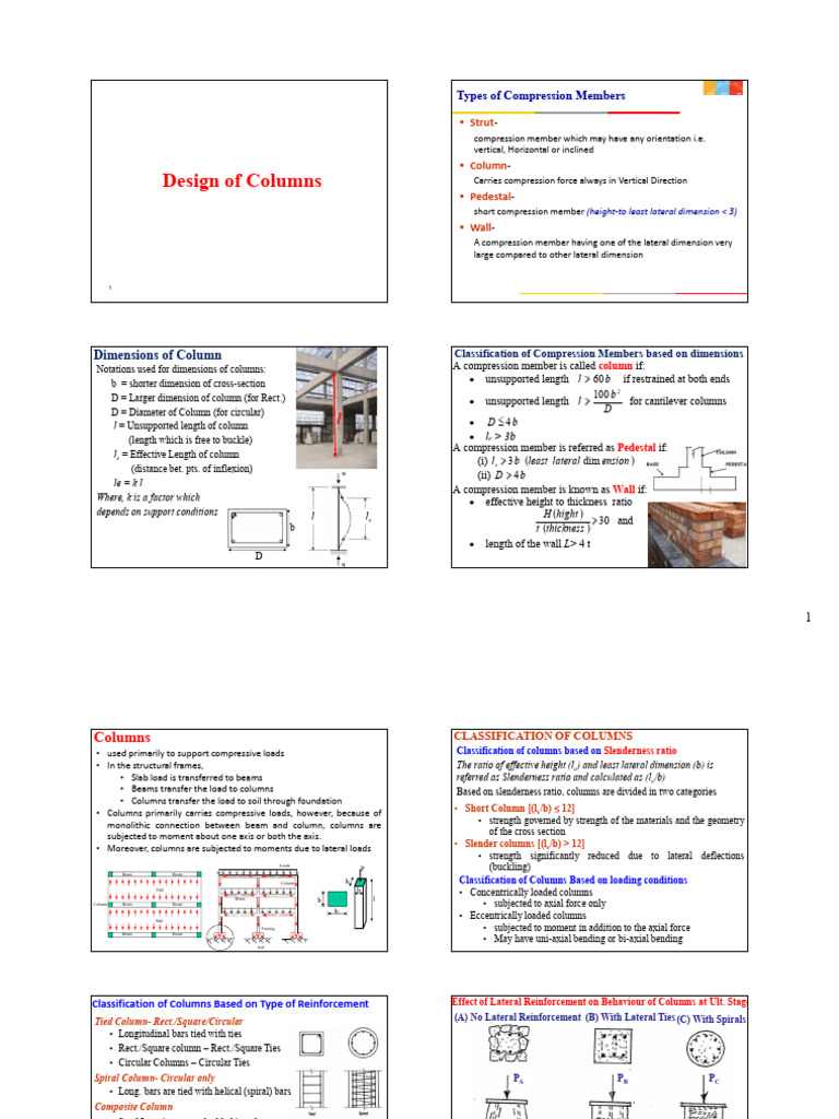 Axially Loaded Columns | Download Free PDF | Beam (Structure) | Buckling