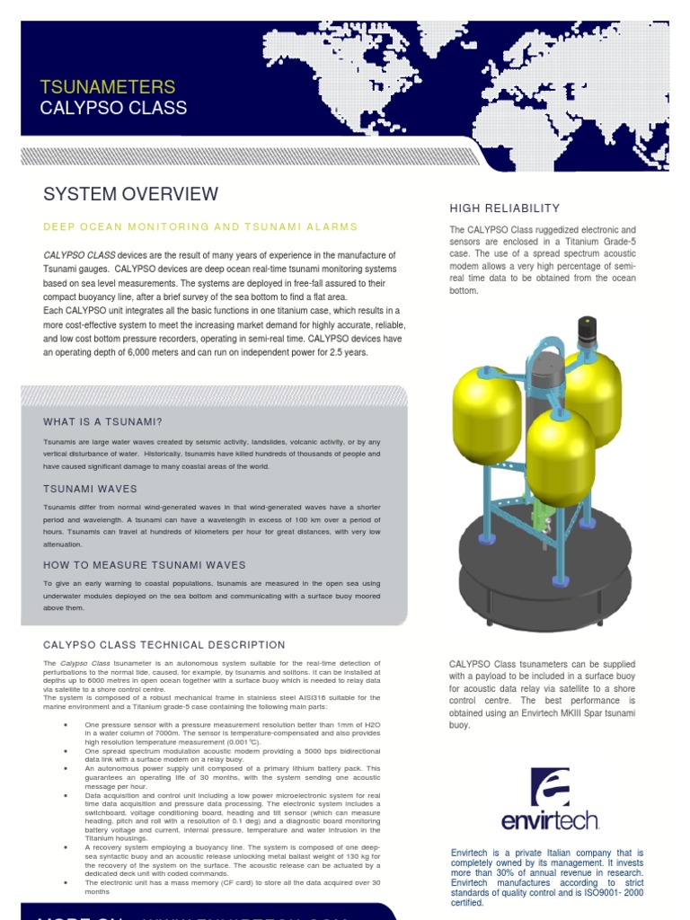Envirtech "Calypso Class" Tsunameter | Download Free PDF | Tsunami ...