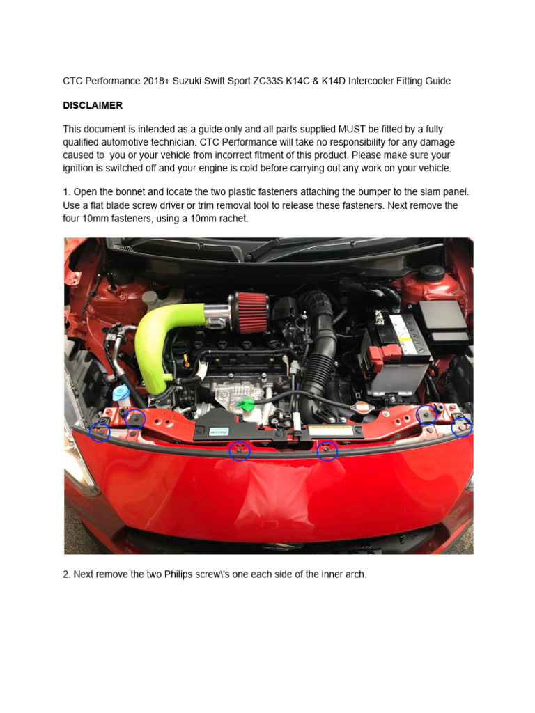 Intercooler Fitting Guide | PDF | Screw | Machines