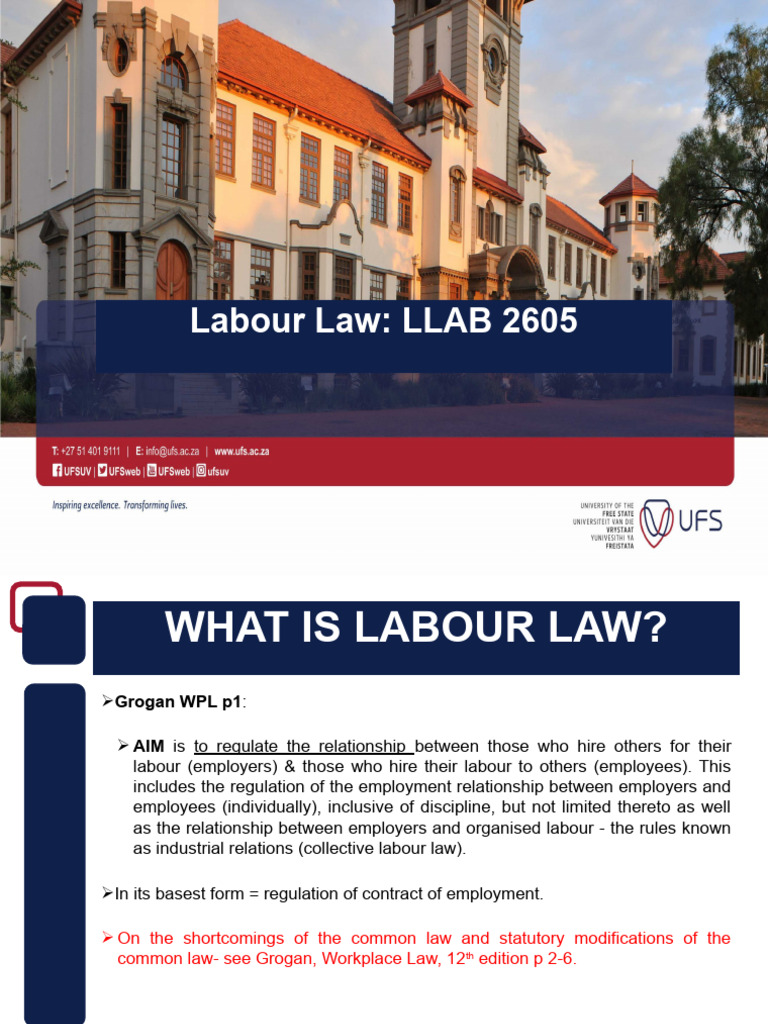 Lecture 1 Introduction To Labour Law | PDF | Labour Law | Employment Lecture 1 Introduction To Labour Law | PDF | Labour Law | Employment