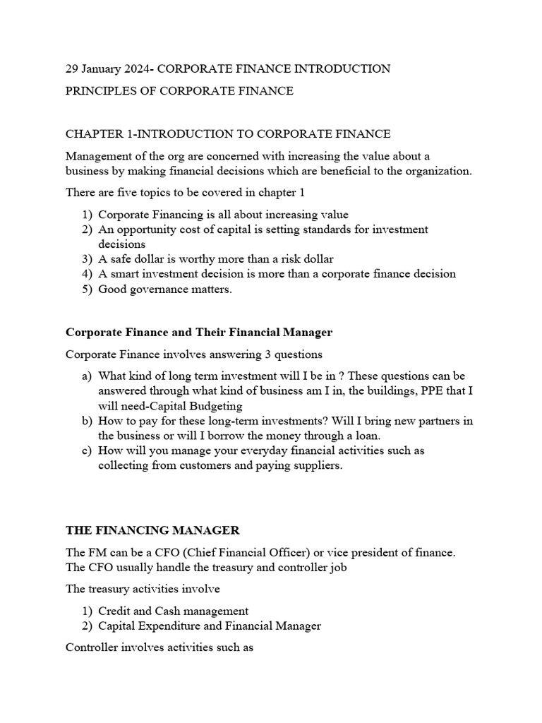 Corporate Finance | PDF | Stocks | Securities (Finance)