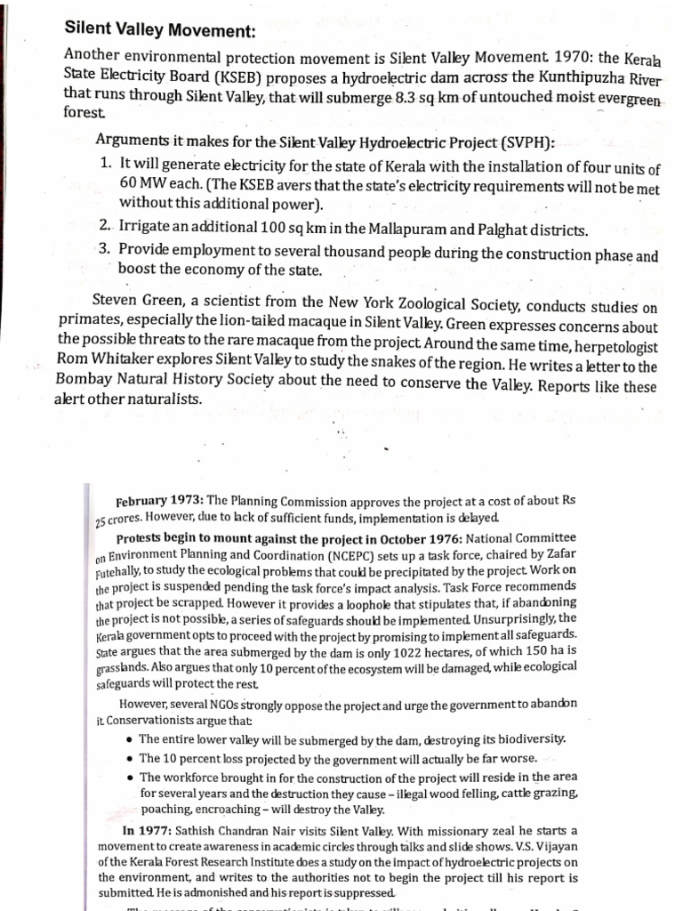 Silent Valley Movement | PDF