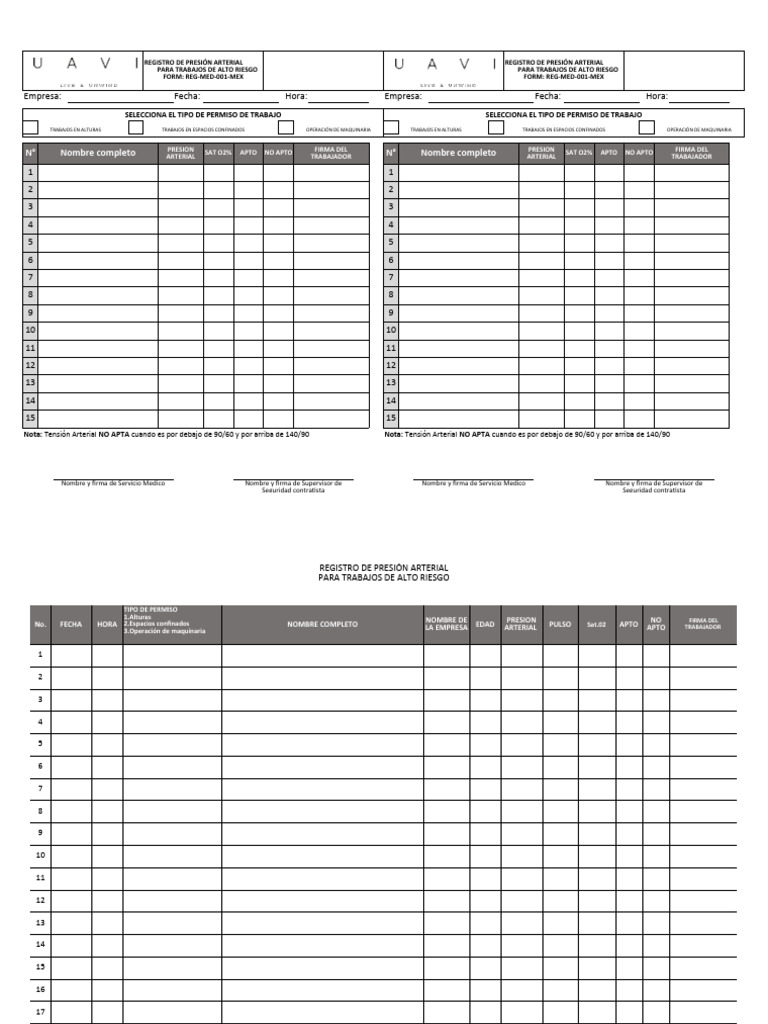 Fto - Registro Ta | PDF | Presión sanguínea