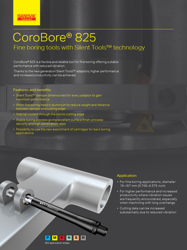 Corobore® 825: Fine Boring Tools With Silent Tools™ Technology | PDF ...