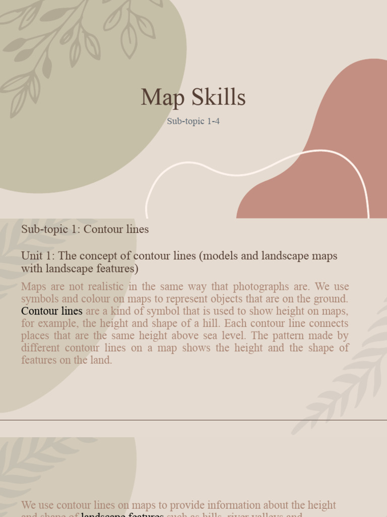 Map Skills | PDF | Contour Line | Map