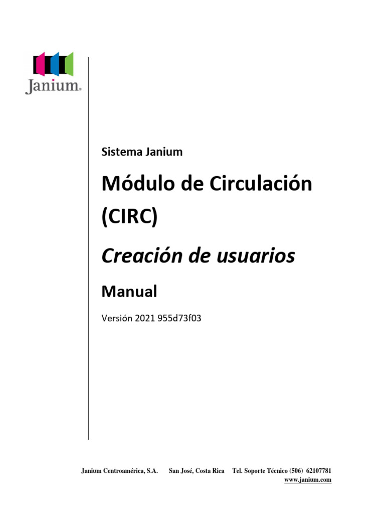 Janium - Manual de CIRC - Creación de Usuarios | PDF