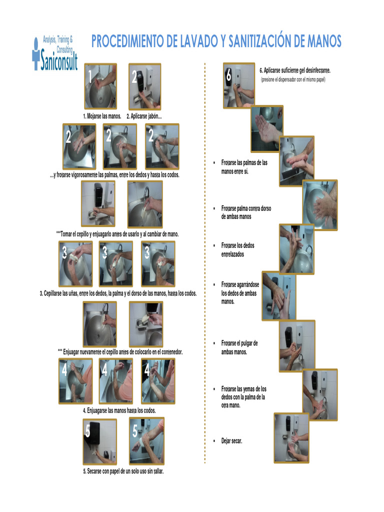 Cartel de Lavado de Manos | PDF | Lavado de manos | Mano