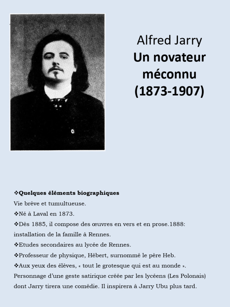 Alfred Jarry : Précurseur de l'absurde | PDF