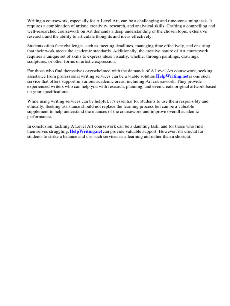 A Level Art Coursework Ideas | PDF