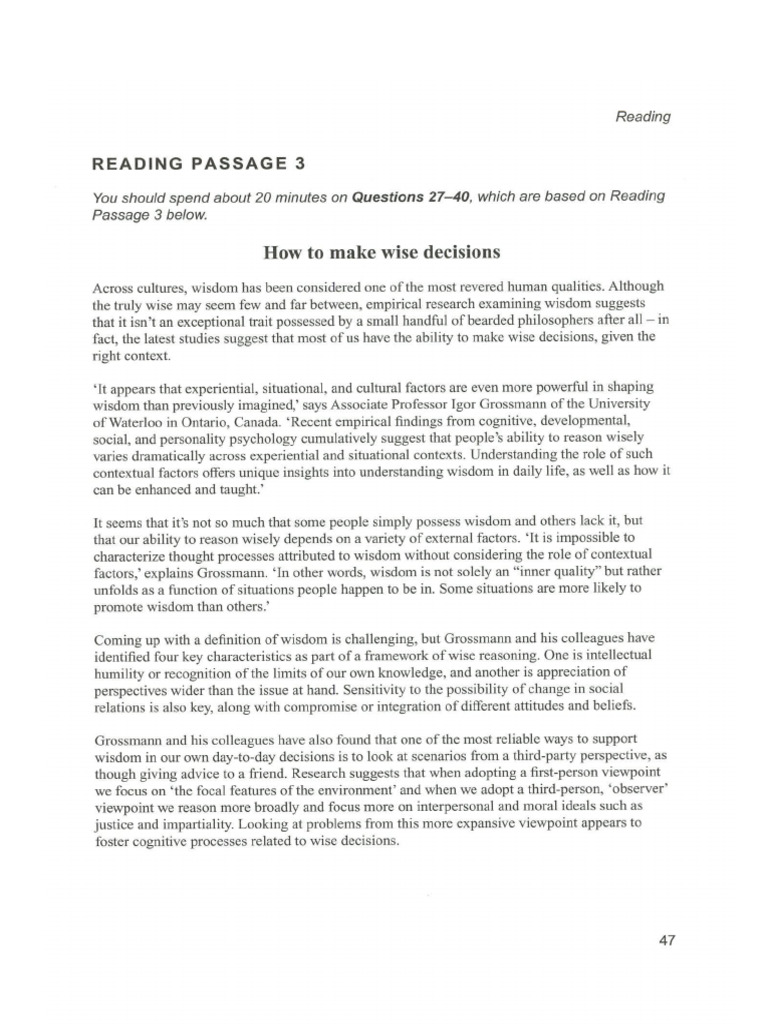 How To Make Wise Decisions | PDF