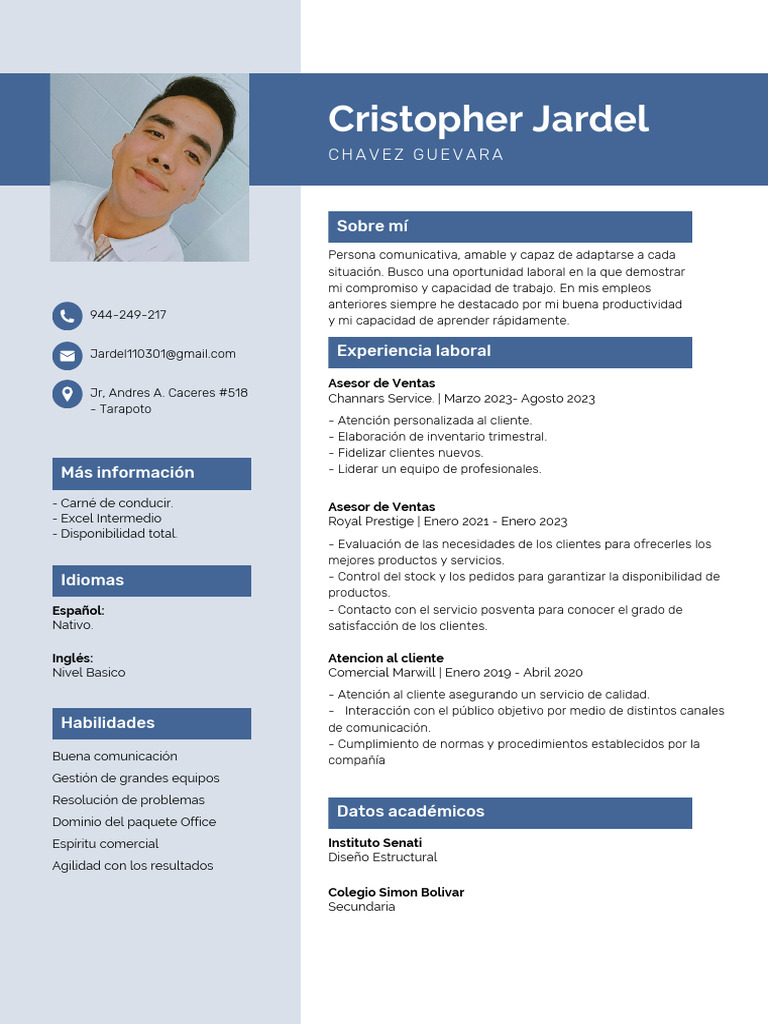 CV Cristopher Chávez | PDF | Business