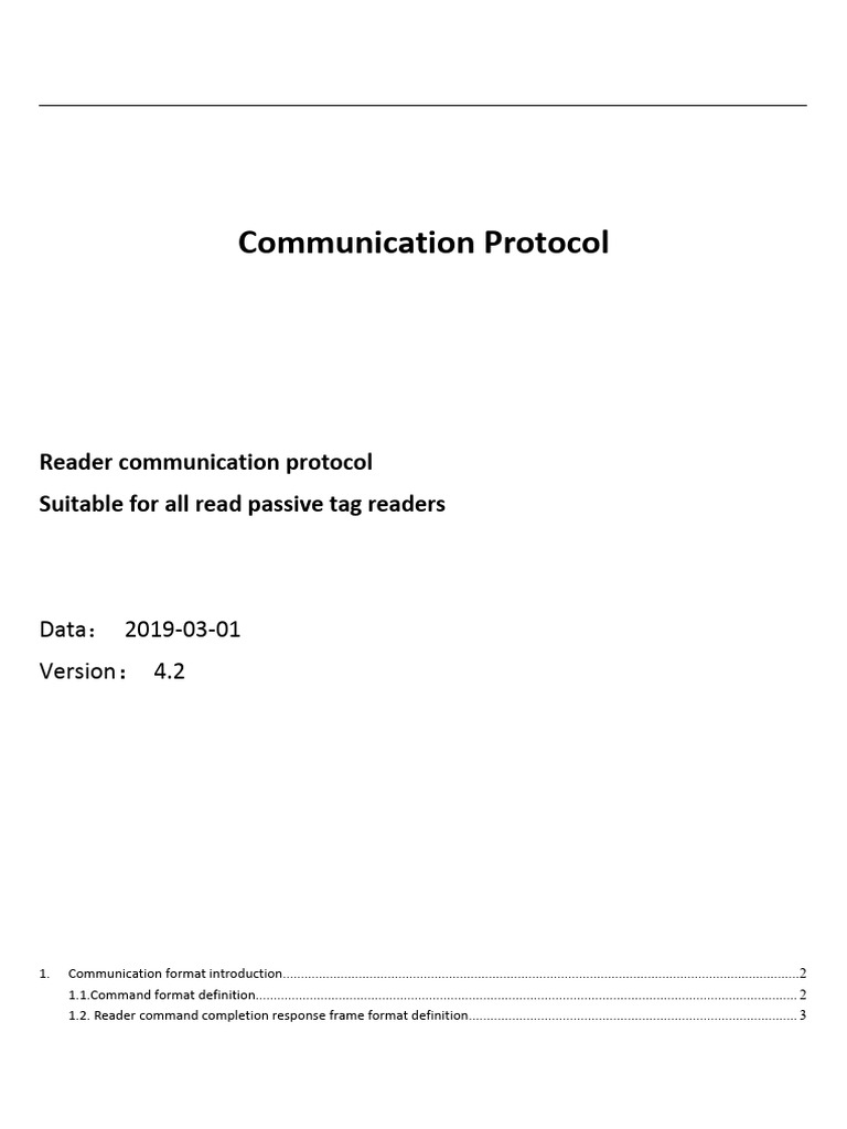 Communication Protoco - V4.2 EN | PDF | Parameter (Computer Programming ...