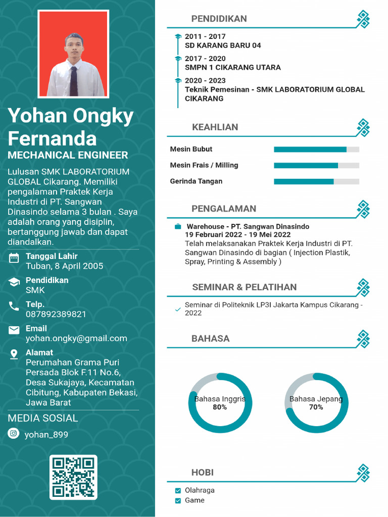 Contoh CV Simple | PDF