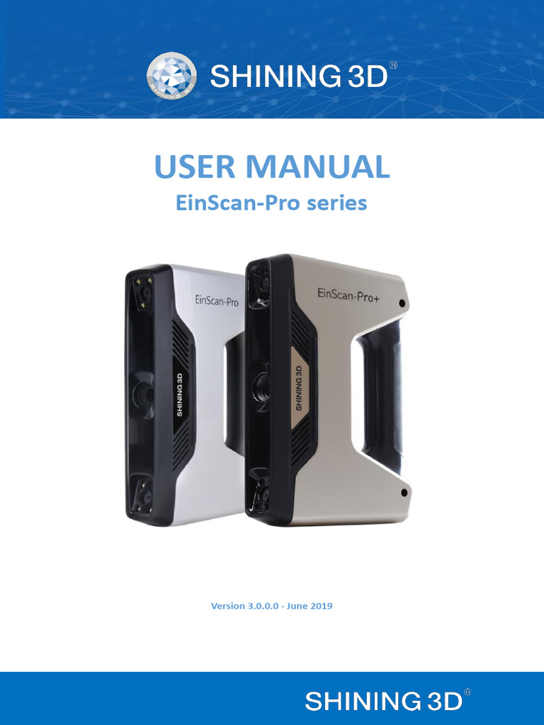 Einscan Pro Series 3.0 User Manual | PDF | Image Scanner | Installation (Computer Programs)