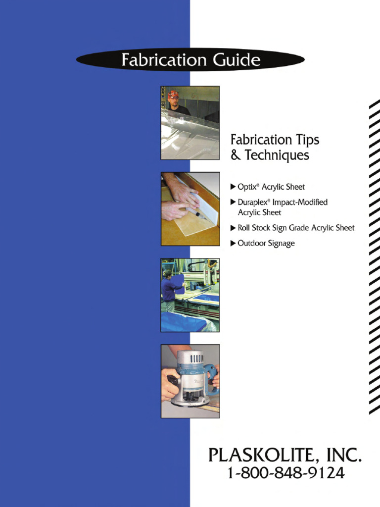 OPTIX Acrylic Fabrication Guide | PDF | Poly(Methyl Methacrylate) | Glasses