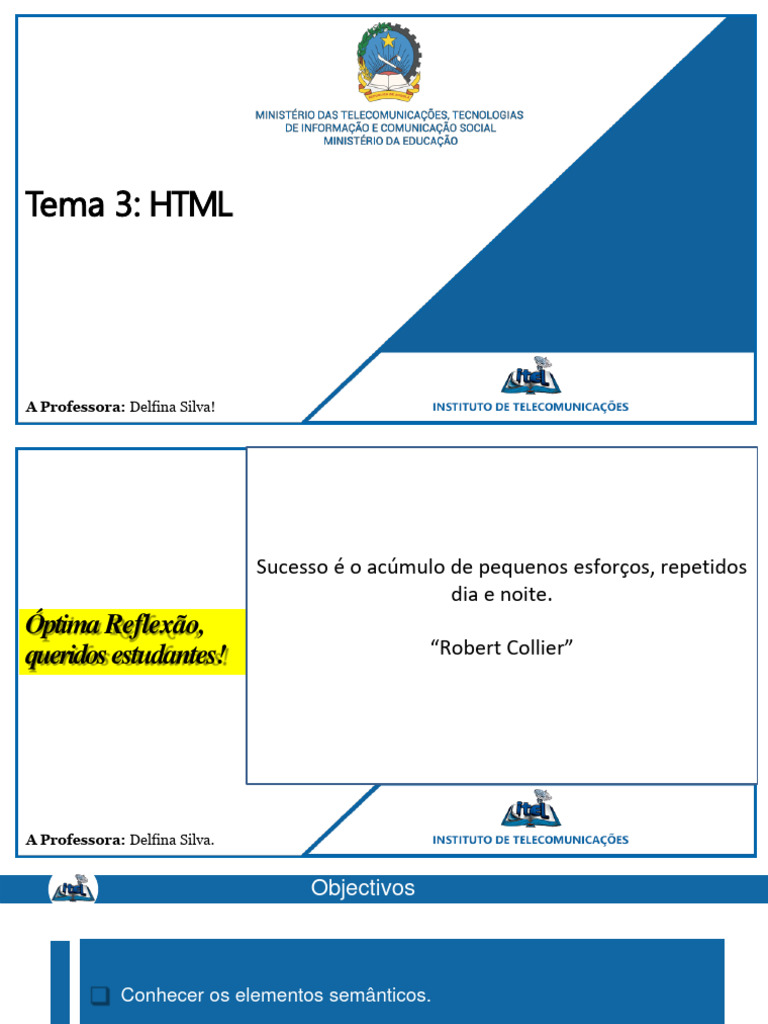 Elementos Semanticos em HTML | PDF | Html | Html5