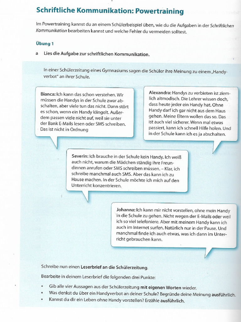 DSD I Schriftliche Kommunikation: Powertraining | PDF