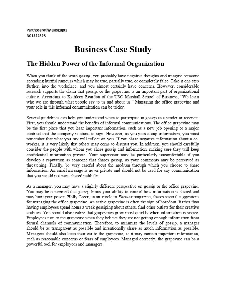 Learning Activity 4 - Business Case Study | PDF | Communication | Information