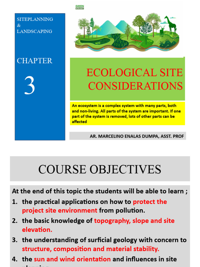 Chap 3 Ecological Site Considerations | PDF | Soil | Ecology