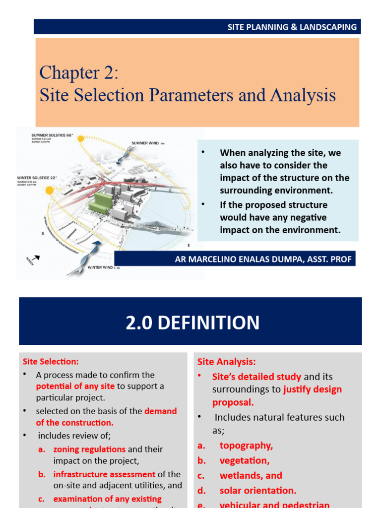 Chap 2 Site Selection Parameters | Download Free PDF | Natural Disasters | Hazards