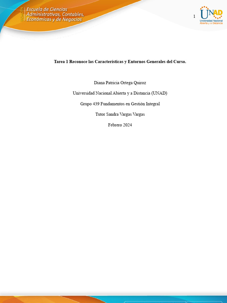 Tarea 1 - Diana Ortega | PDF | Aprendizaje | Hoja de balance