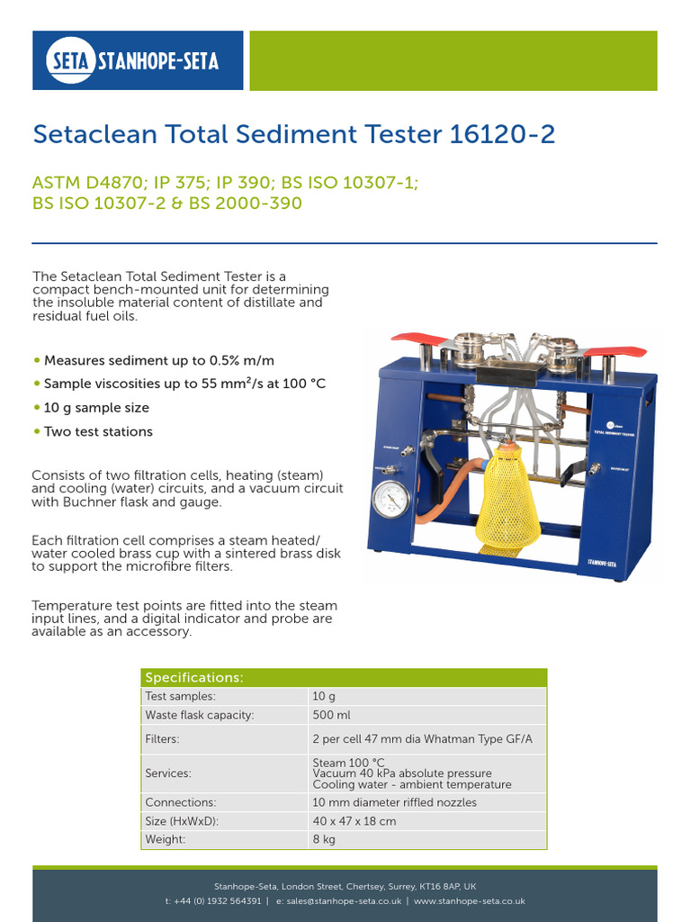 16120-2 Setaclean Total Sediment Tester | PDF | Science & Mathematics